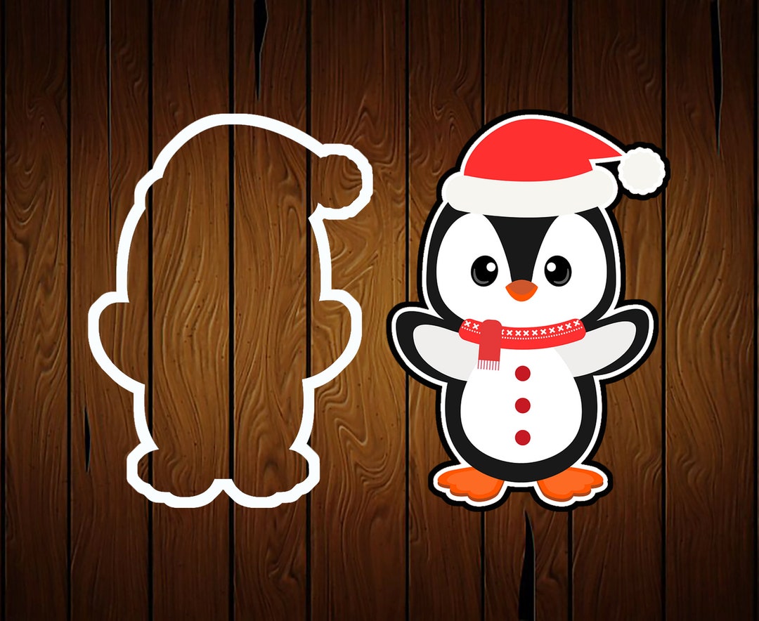 Christmas Penguin Cookie Cutter Xmas Cookie Cutter Holiday - Etsy