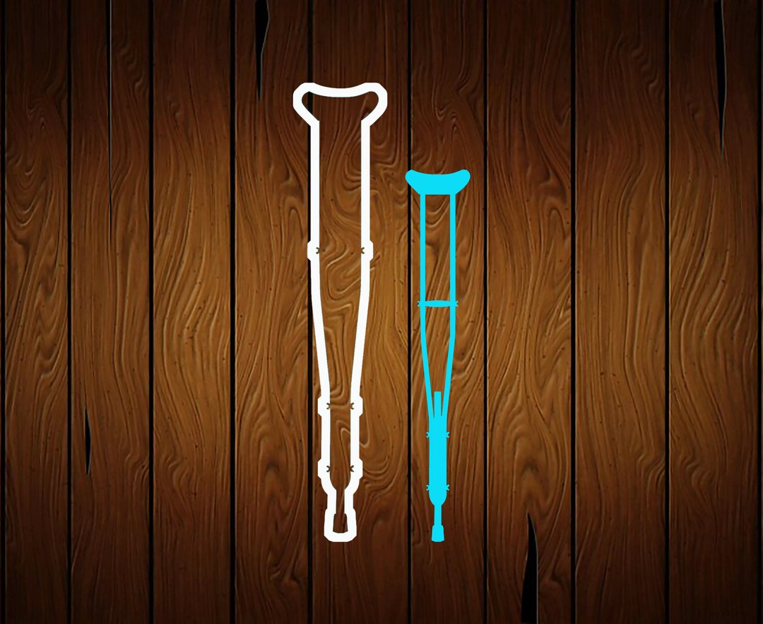 Crutch Cookie Cutter - Broken Bone Cookie Cutter - Surgery Cookie ...