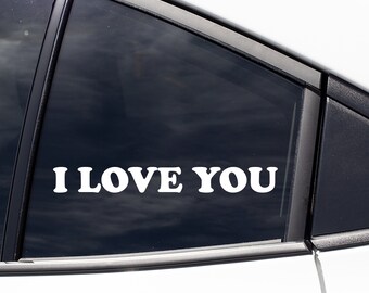 I Love Car Decal - Etsy