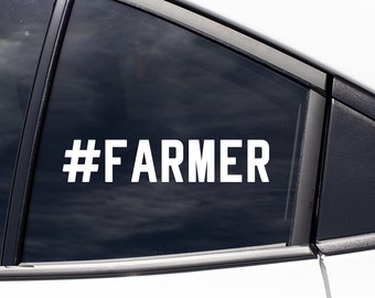 Farmer Car Decal - Etsy