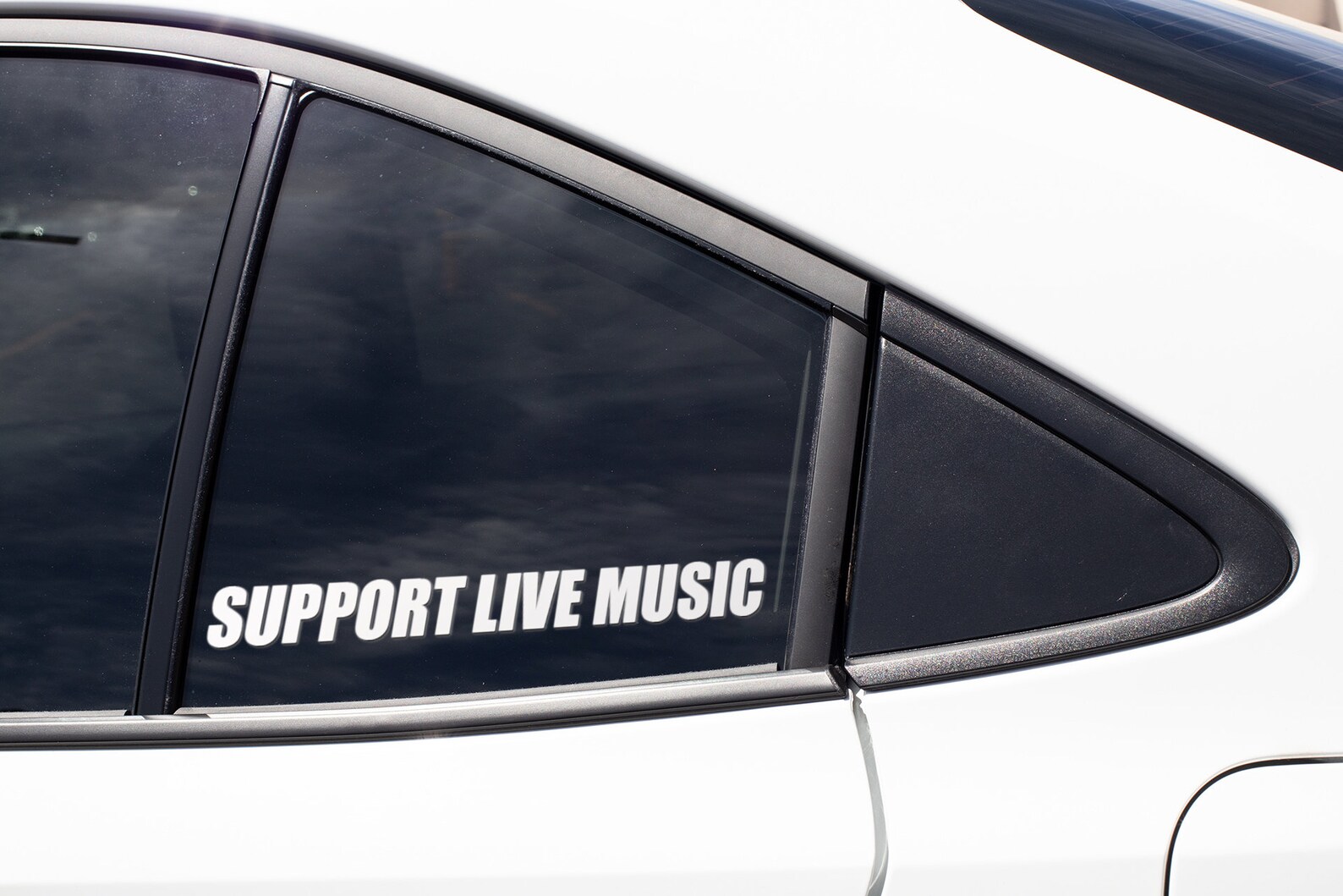 Support Live Music Decal Sticker Musician Artist Band Venue | Etsy