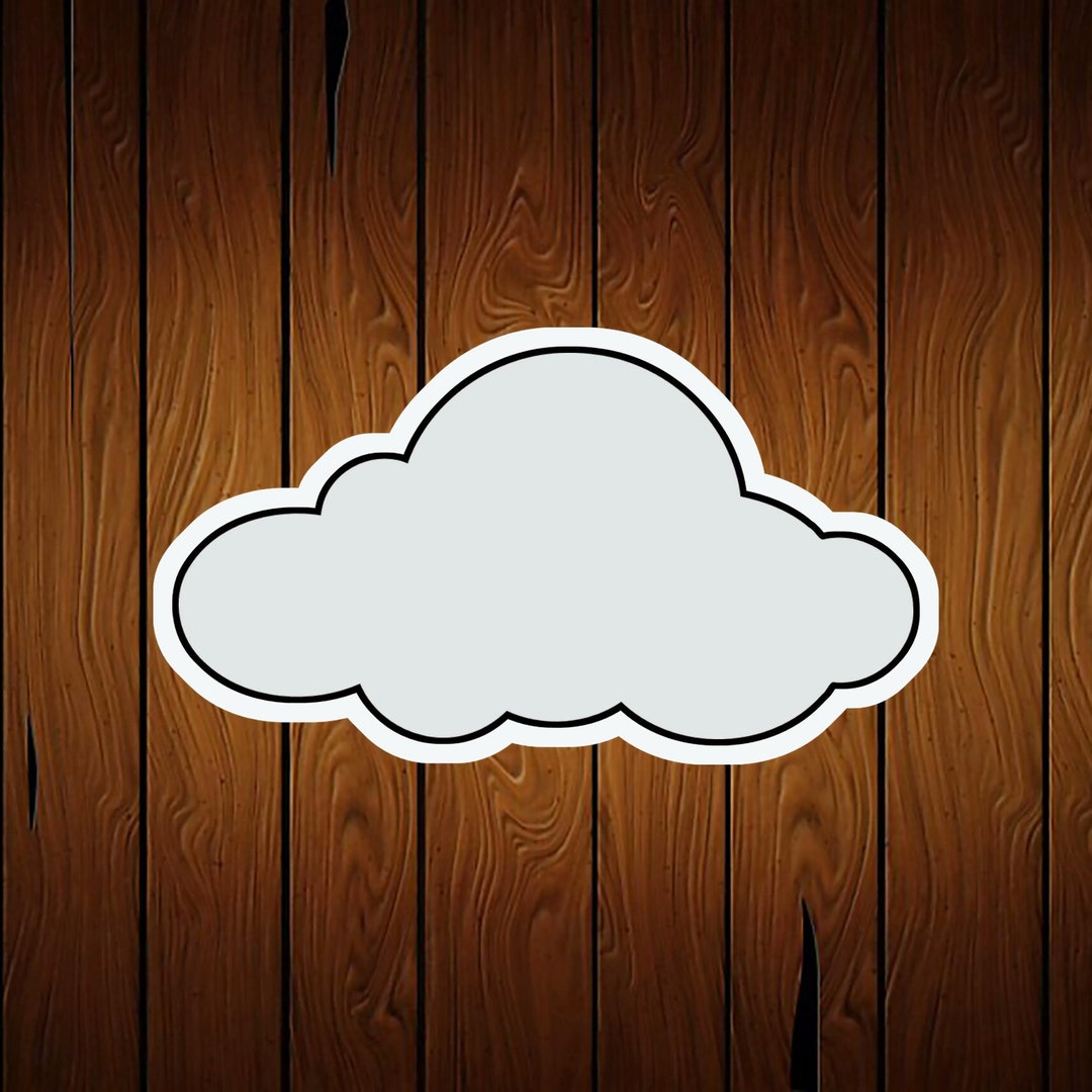 Cloud Cookie Cutter - Fluffy Cloud Shape Cookie - Rain Weather Cookie ...