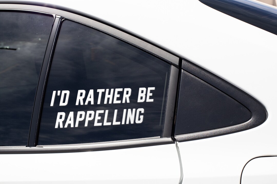 Mountain Climbing Sticker Decal / I'd Rather Be Rappelling - Etsy