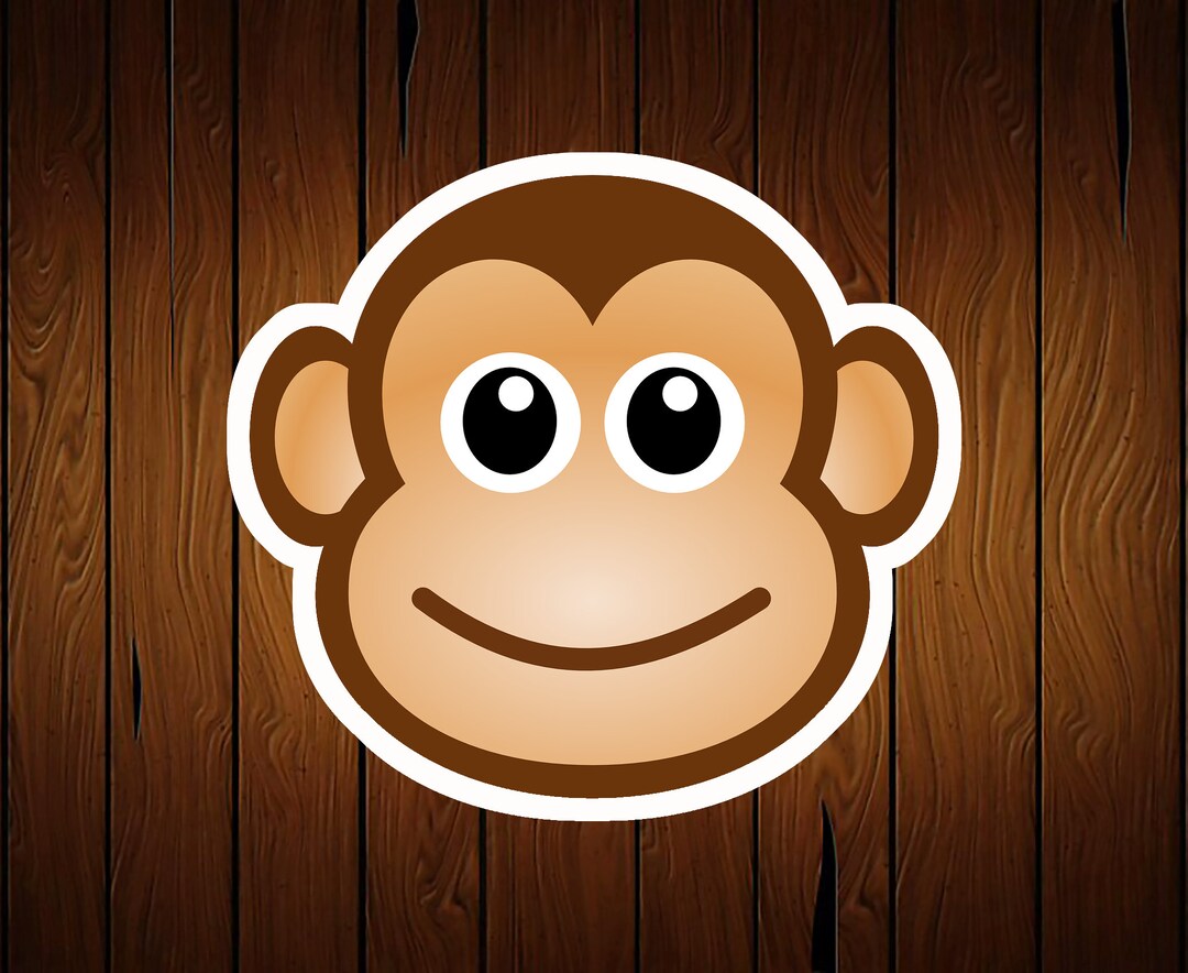 Monkey Head Cookie Cutter - Chimpanzee Cookie Cutter - Chimp Cookie ...