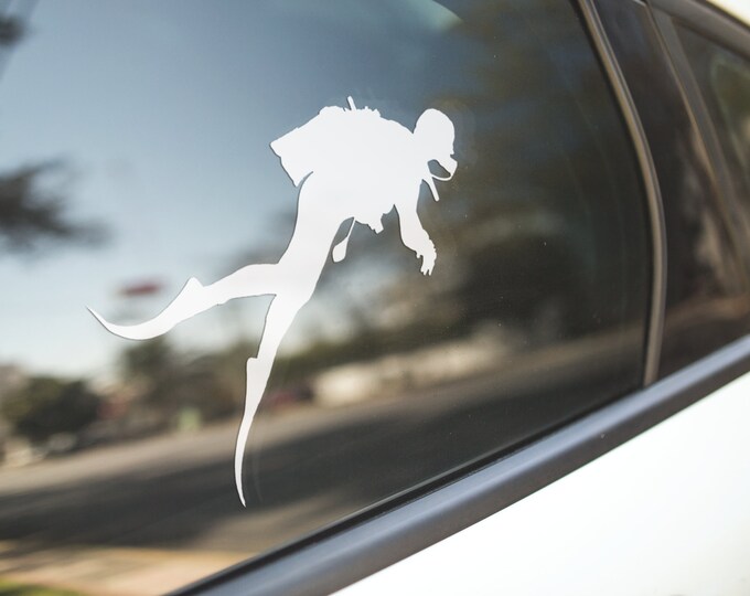 Evil Smiley Happy Face Scuba Dive Sticker Die Cut Vinyl Decal With Flag ...