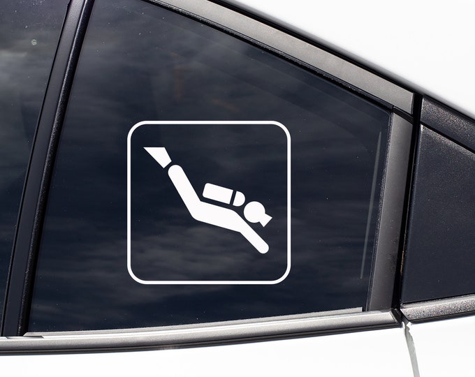 Evil Smiley Happy Face Scuba Dive Sticker Die Cut Vinyl Decal With Flag ...