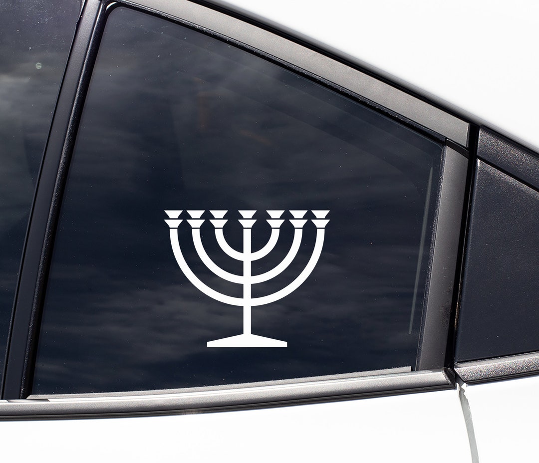 Menorah Decal Sticker / Hanukkah Decal Sticker / Jewish Decal Sticker ...