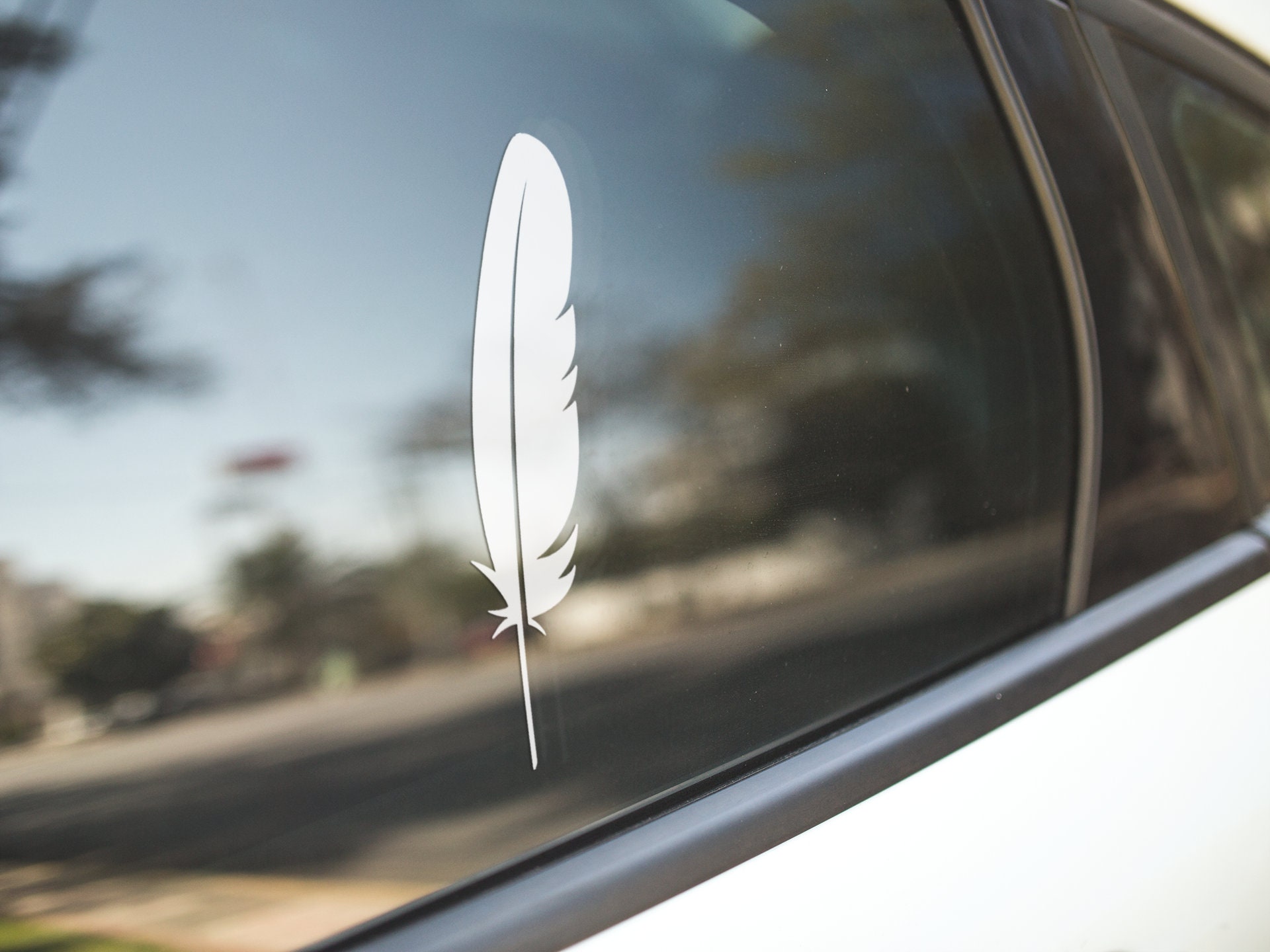 Feather Decal / Feather Sticker / Bird Feather / Car Decal / | Etsy