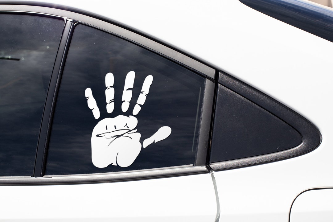Handprint Decal Sticker / Handprint Outline / Hand Art / Bottle, Car ...