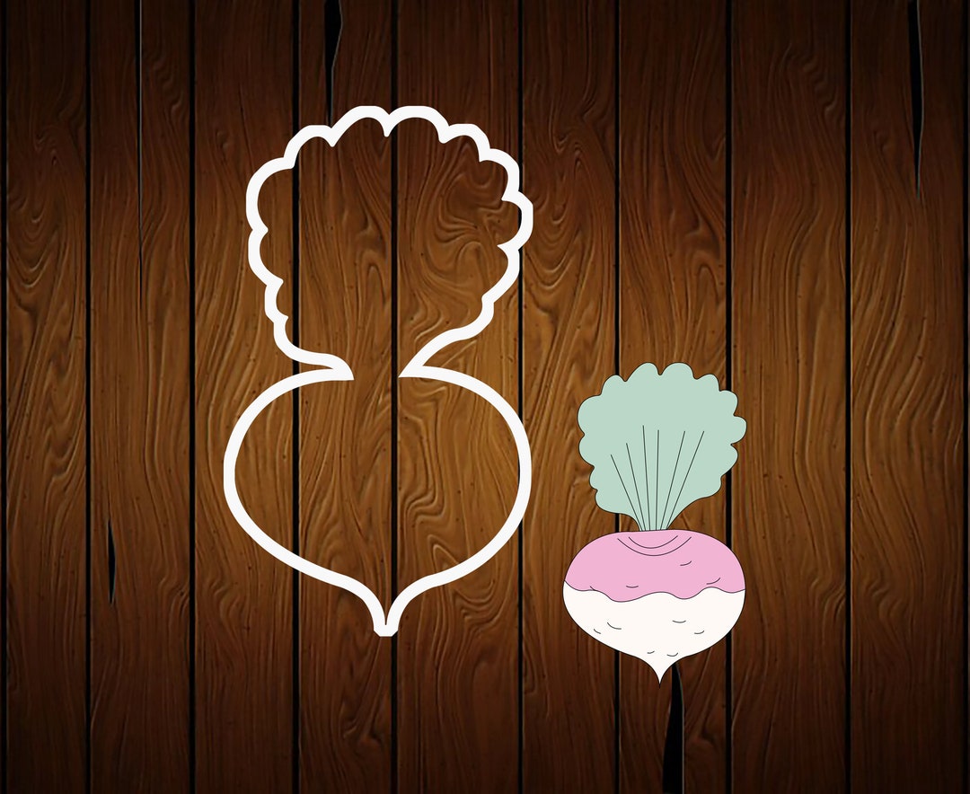 Turnip Cookie Cutter - Vegetable Cookie Cutter - Turnip Shape Fondant ...