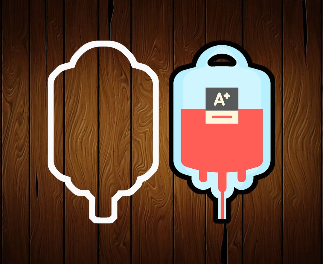 IV Fluid Drip Bag Cookie Cutter - Blood Bag - Nurse Cookie Cutter ...