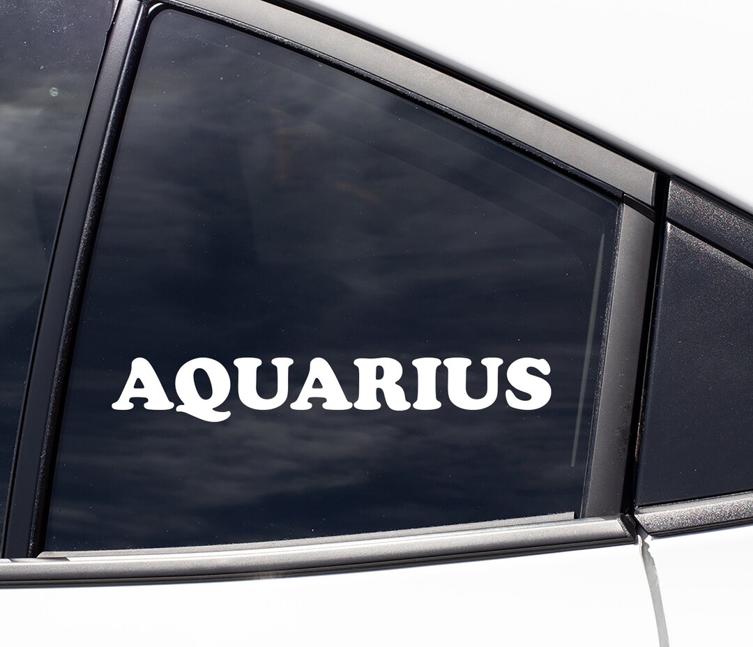 Aquarius Zodiac Astrology Sign Decal Sticker / Car Laptop Tumbler Decal ...