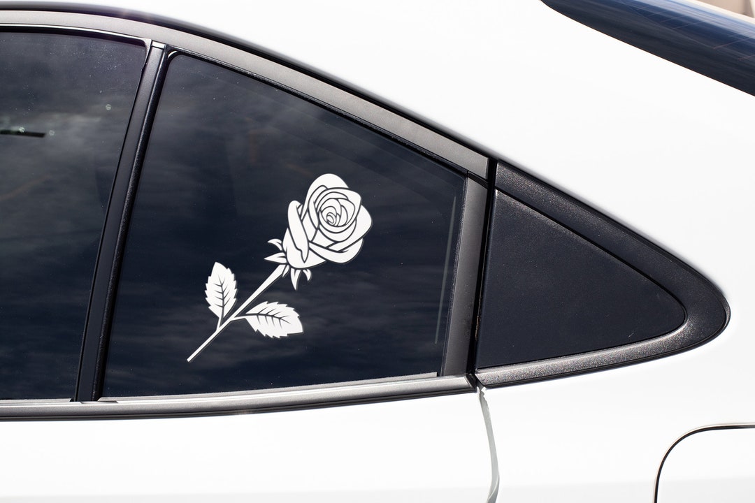 Rose Decal Sticker / Flower Decal Sticker / Red Rose / White Rose ...
