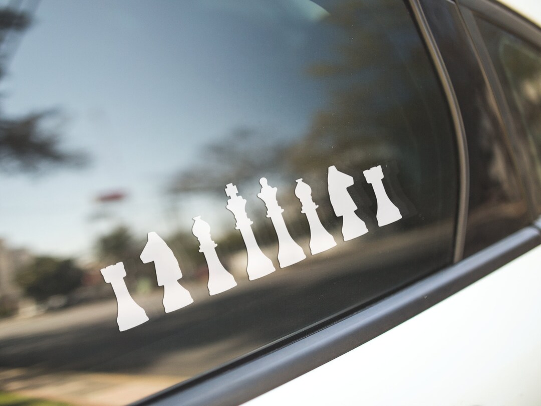 Chess Pieces / Chess Decal / Chess Sticker / Chess Gift / Car Decal ...