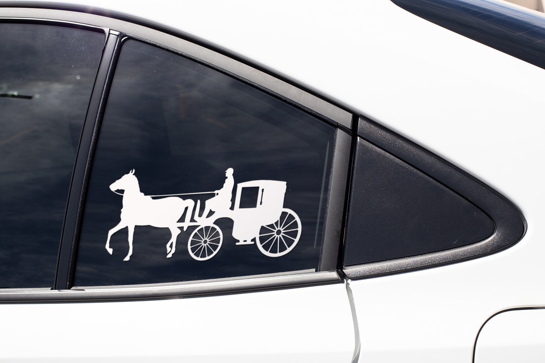 Horse Buggy Carriage Decal Sticker / Horse Decal Sticker / Carriage ...