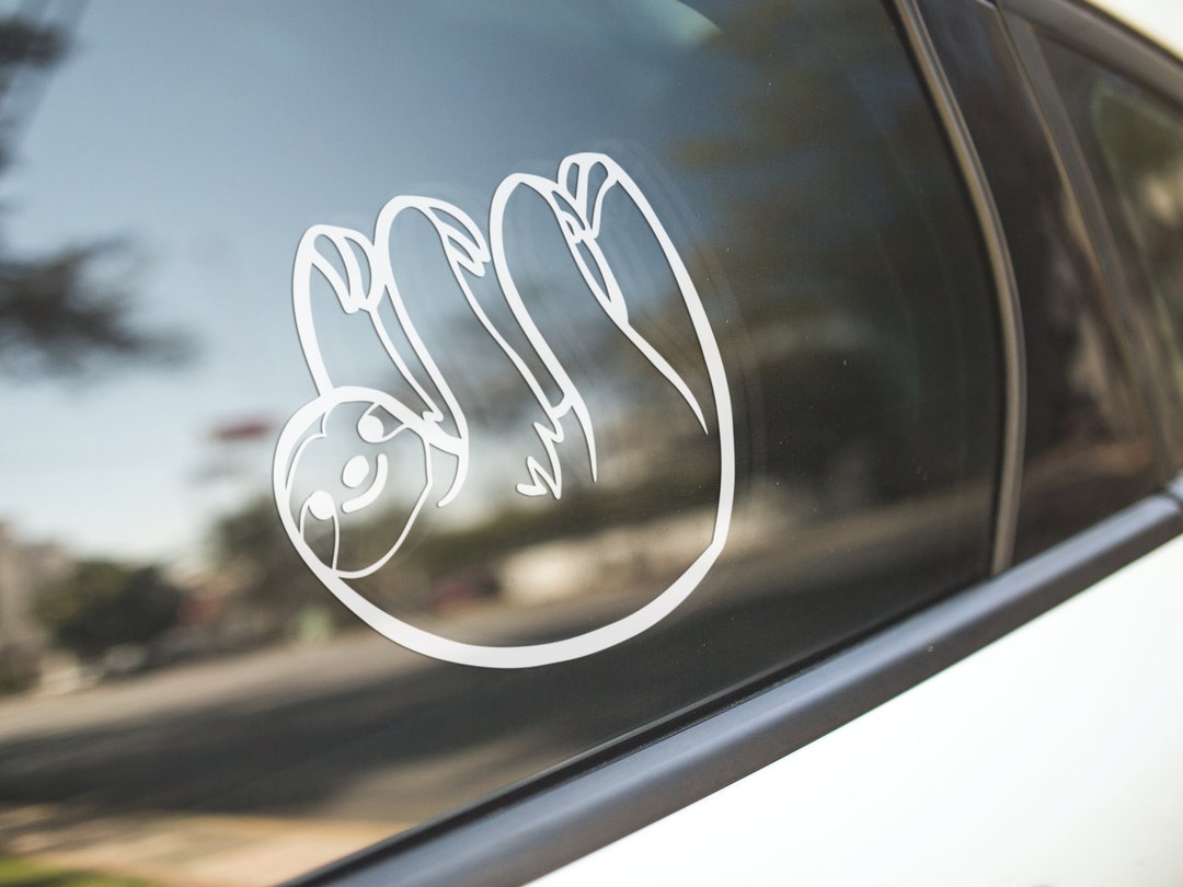 Sloth Decal / Sloth Sticker / Cute Sloth / Car Decal / Laptop Decal ...