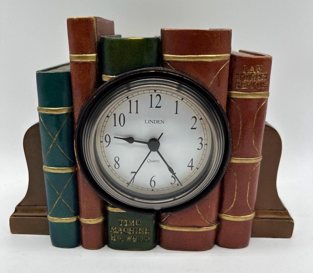 Seth Thomas Linden Mantel Book Clock Time Machine W10 - Etsy