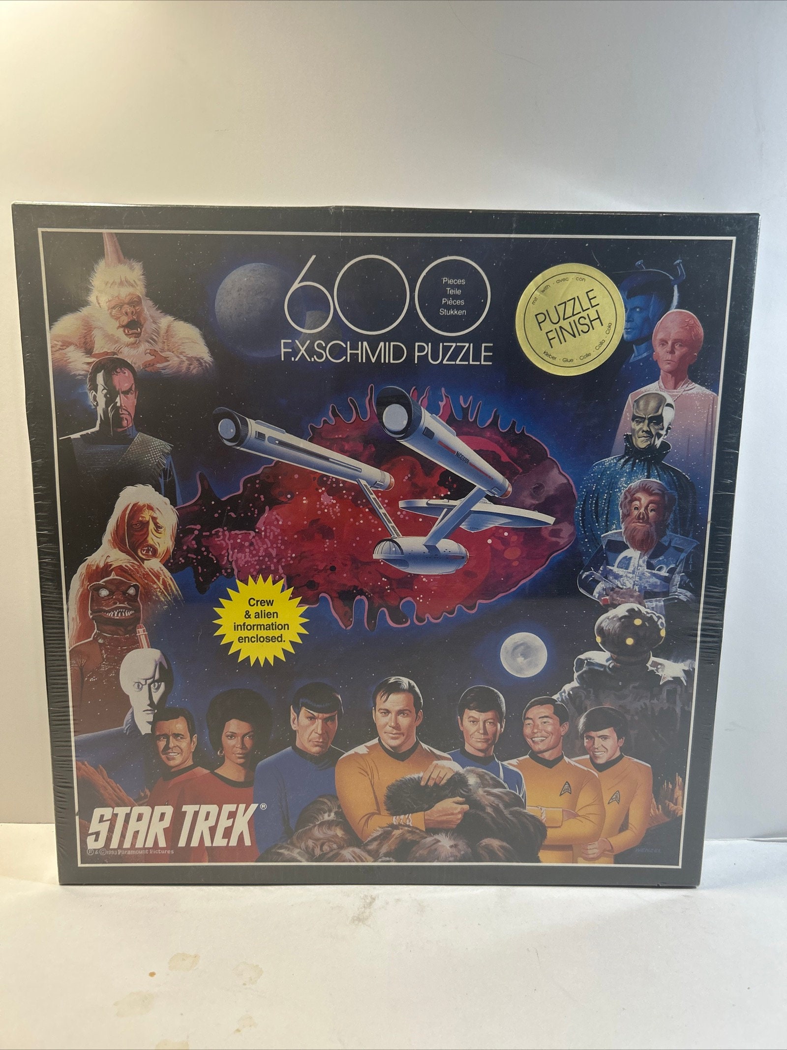 Vintage STAR TREK 1993 600 Piece Puzzle FX Schmid Original Cast Gorn Alien GA4