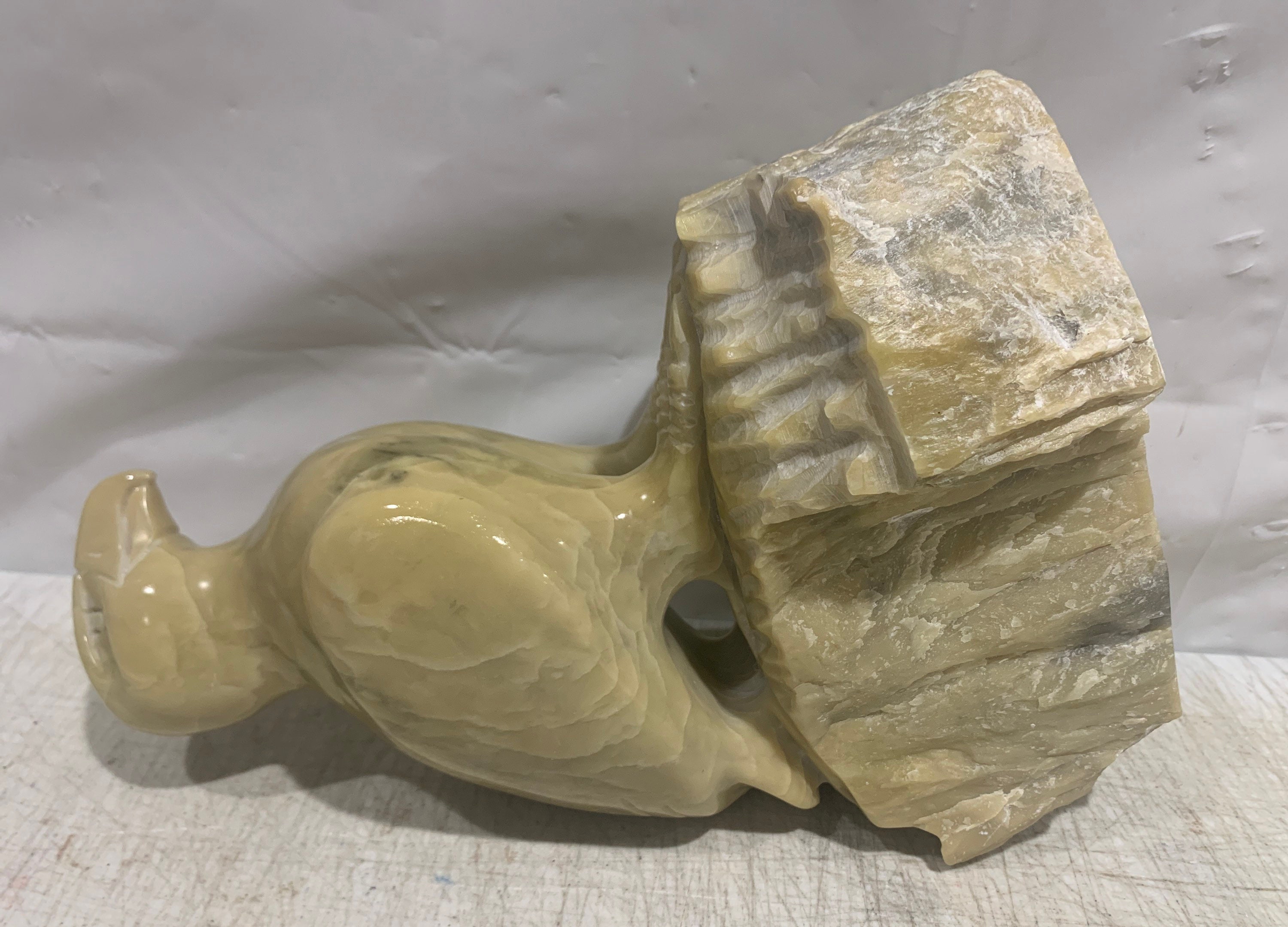 Vintage Alabaster Marble Hawk Bird Stone Statue Artist Signed - Etsy