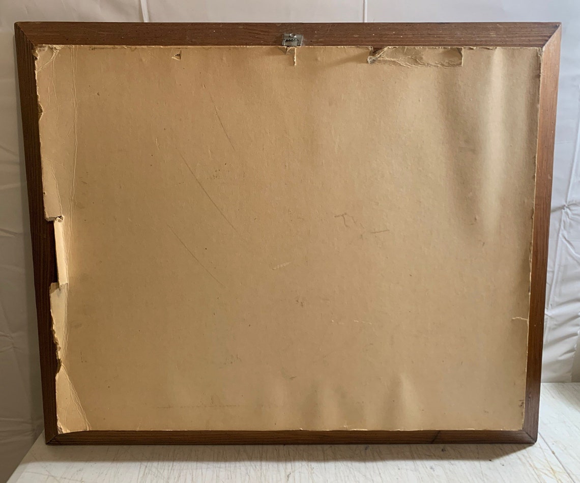 Adolf Sehring Lithograph A Day at the Beach Art Print 1975 Framed ...