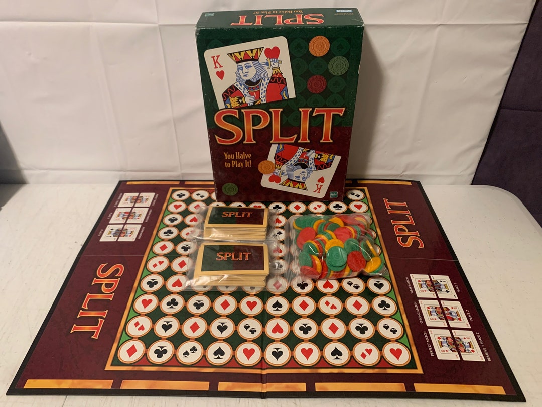 Complete Hasbro 1999 SPLIT - Half Card Game Half Board Game TO500 - Etsy