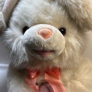 Vtg Easter Bunny Rabbit Plush Hoppy Hopster Egg Ribbon Dan Dee TB ...