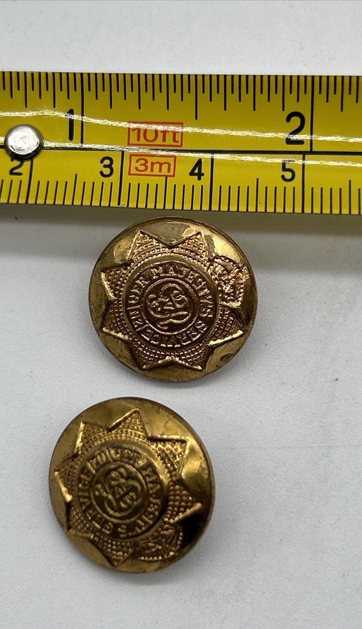 Vintage Military Metal British Uniform Buttons Lot of 2 Cheshire ...