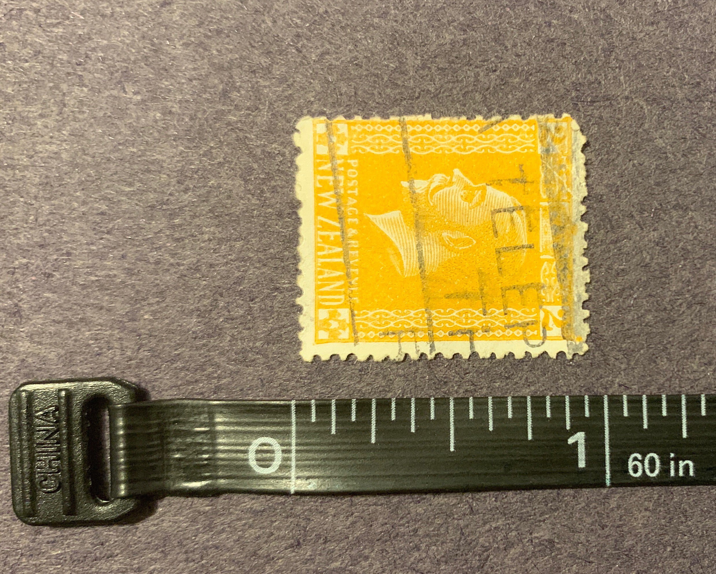 Vintage New Zealand 1960s Used Yellow Postage Stamp - Etsy