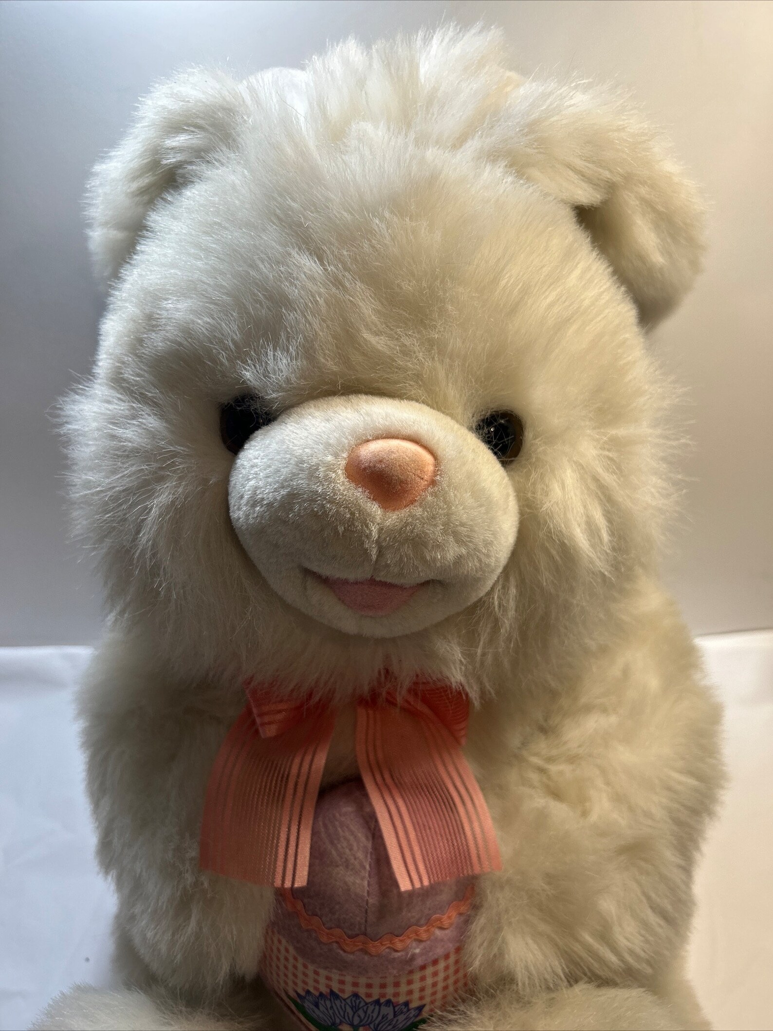 Vtg Easter Bunny Rabbit Plush Hoppy Hopster Egg Ribbon Dan Dee TB ...