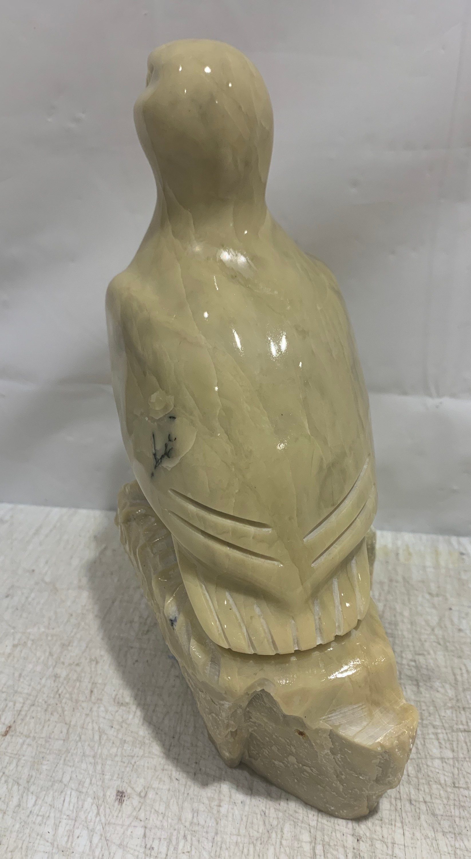 Vintage Alabaster Marble Hawk Bird Stone Statue Artist Signed C25 - Etsy