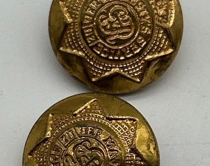 Vintage Military Metal British Uniform Buttons Lot of 2 Cheshire ...