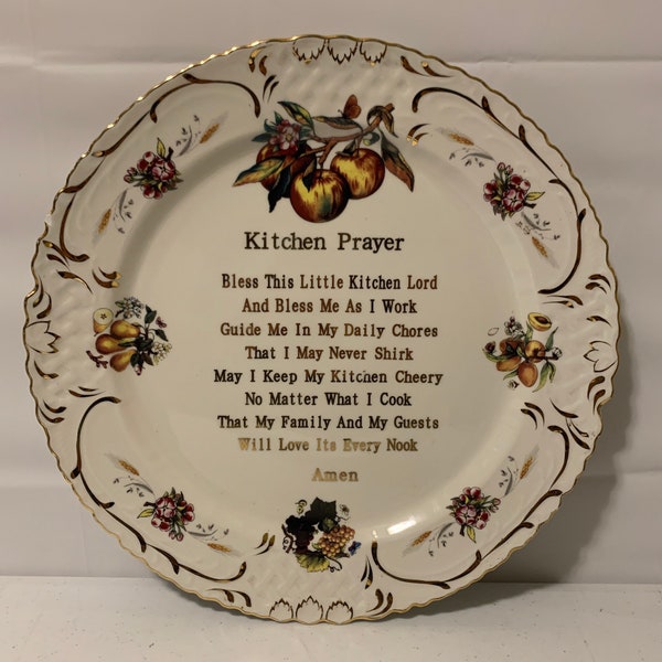 Kitchen Prayer Plate - Etsy