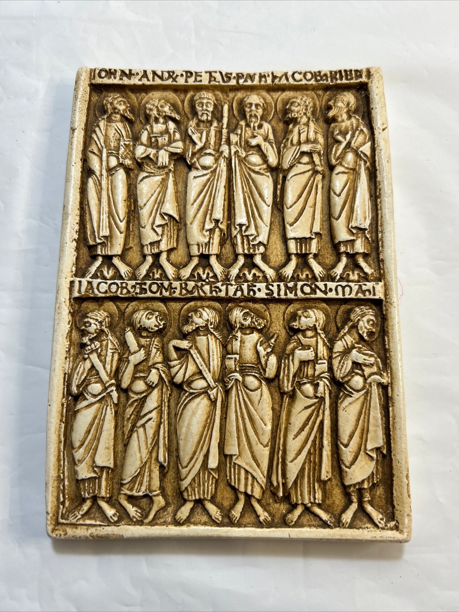 Hanging Biblical Plaque With 12 Apostles Medieval Depiction Y5 - Etsy