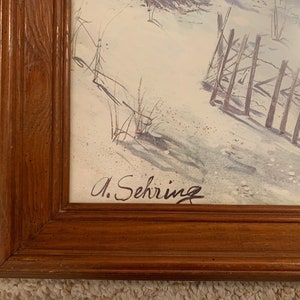 Adolf Sehring Lithograph A Day at the Beach Art Print 1975 Framed ...