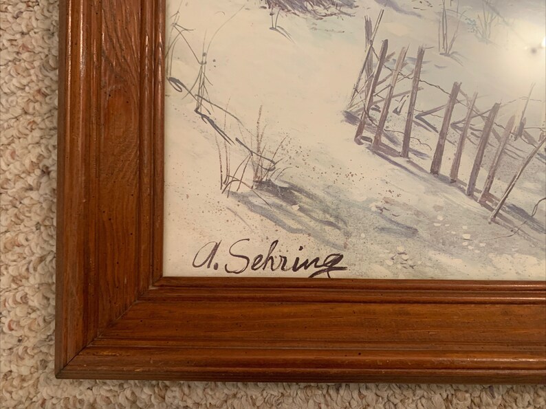 Adolf Sehring Lithograph A Day at the Beach Art Print 1975 Framed ...