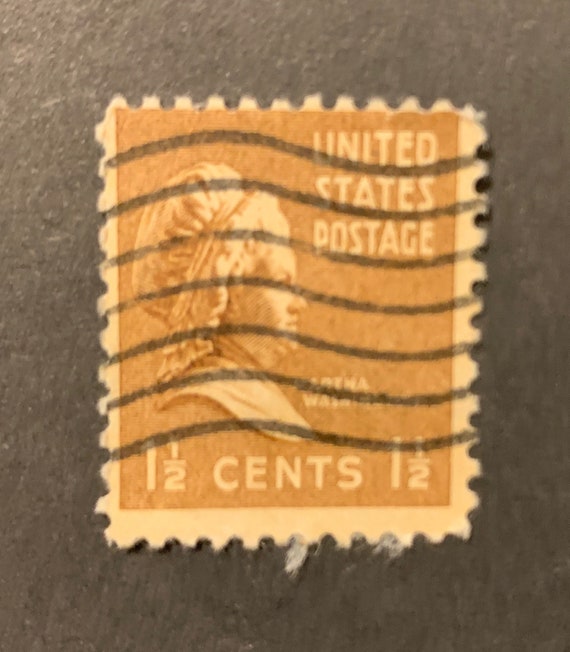 Vintage Martha Washington Unites State 1 1/2 Cent Used Postage - Etsy