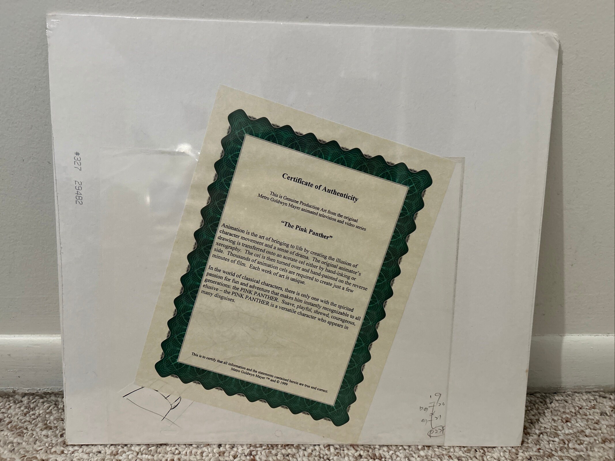 Pink Panther Evil Boat Capt 1999 Original Animation Cel COA Metro ...