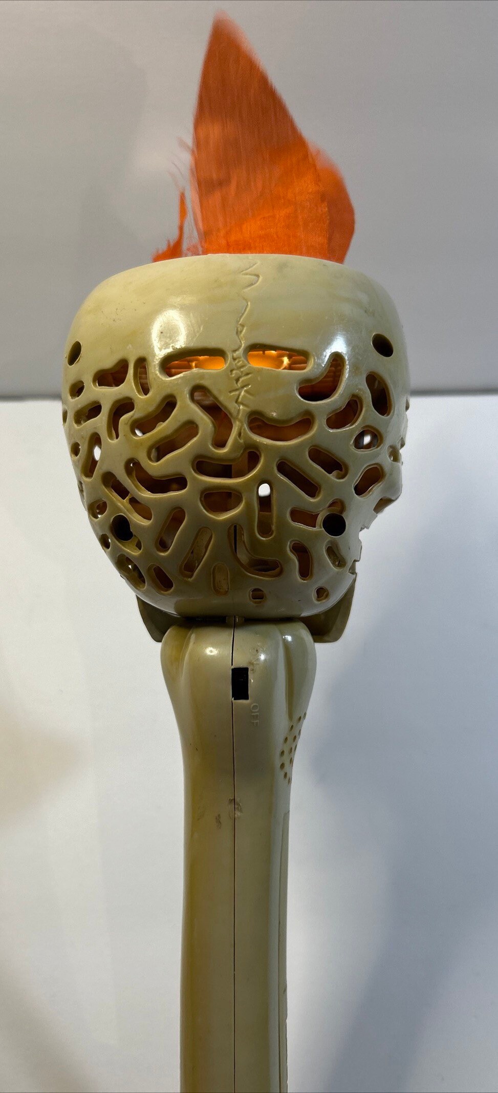 Rare Vtg 2001 Halloween Talking Flaming Skull Torch Light Joy Chief W4 ...
