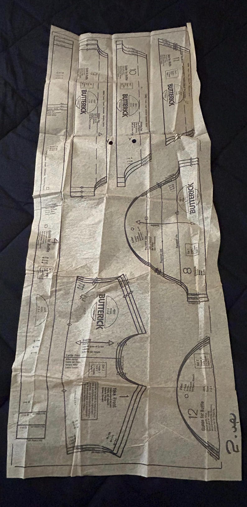 Strawberry Shortcake Sewing Pattern Butterick Girls Dress Factory Fold ...