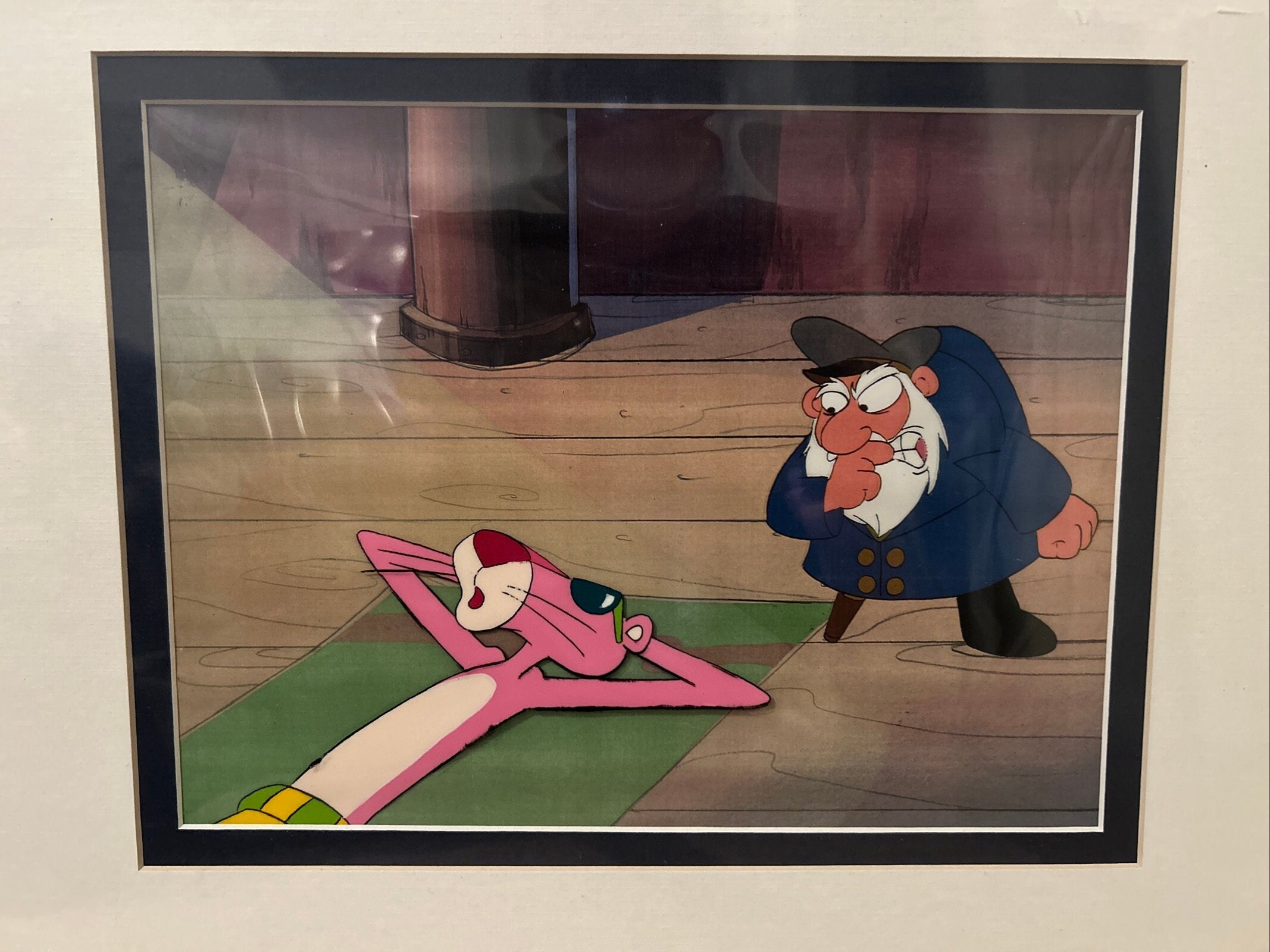 Pink Panther Evil Boat Capt 1999 Original Animation Cel COA Metro ...