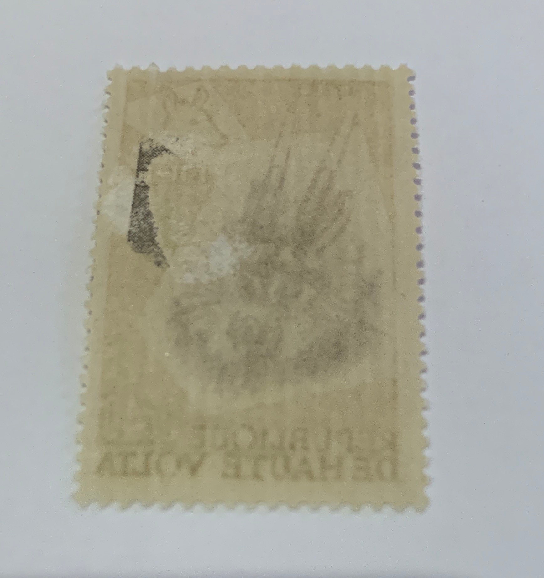 Vintage 1960s Republique De Haute Yellow Used Postage Stamp - Etsy UK