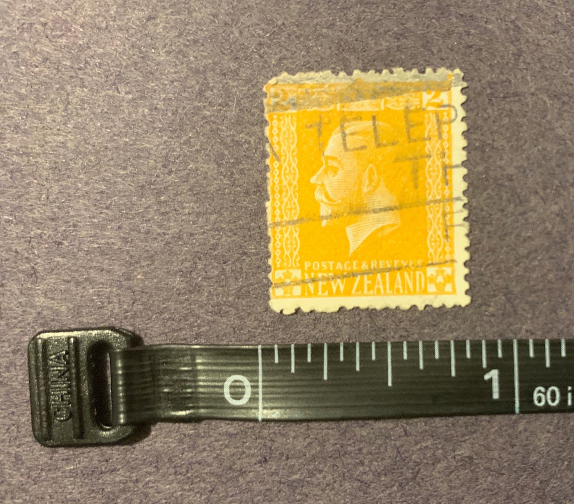 Vintage New Zealand 1960s Used Yellow Postage Stamp - Etsy