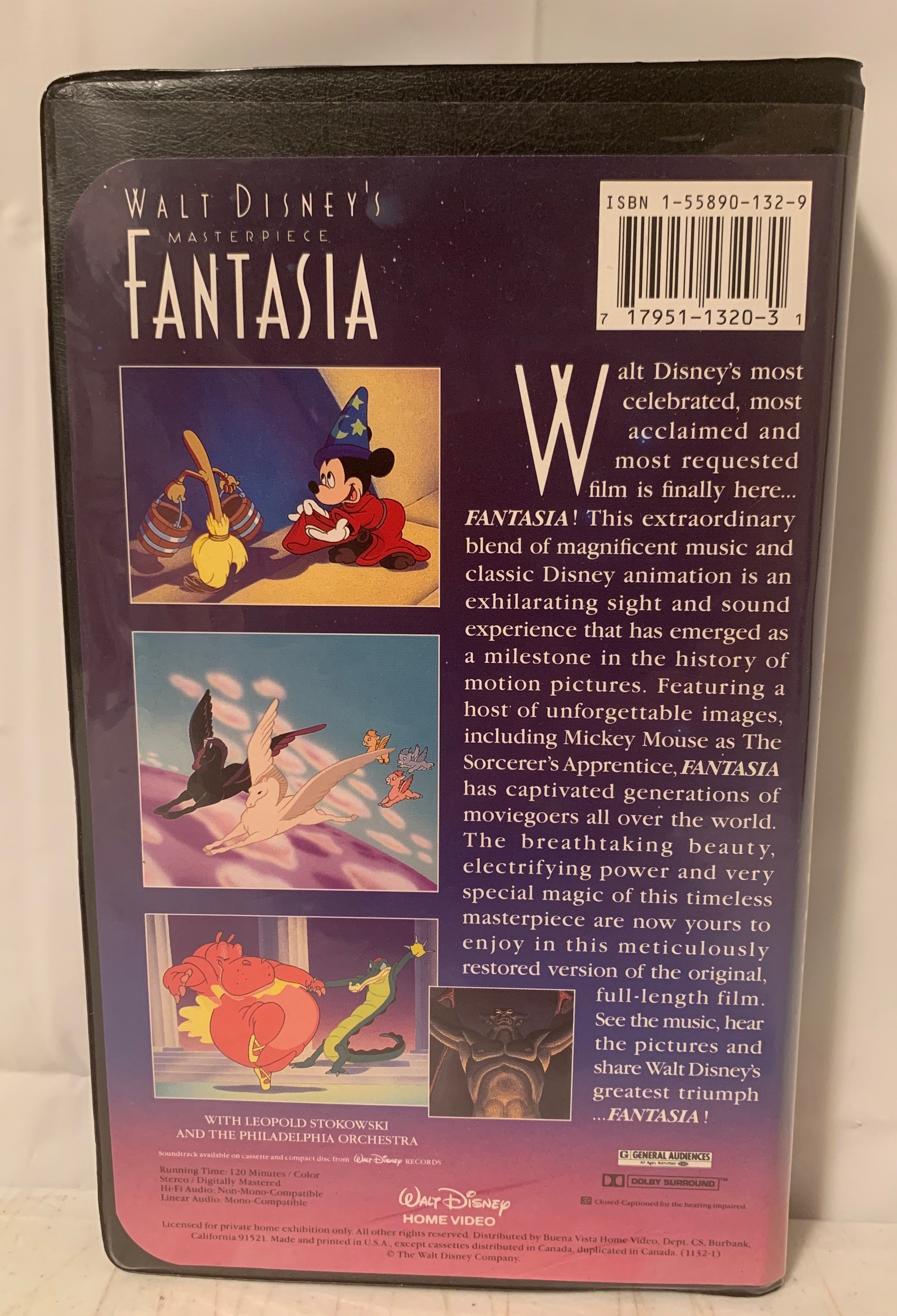 Walt Disney’s Masterpiece Fantasia (VHS, 1991) Q100 - Etsy