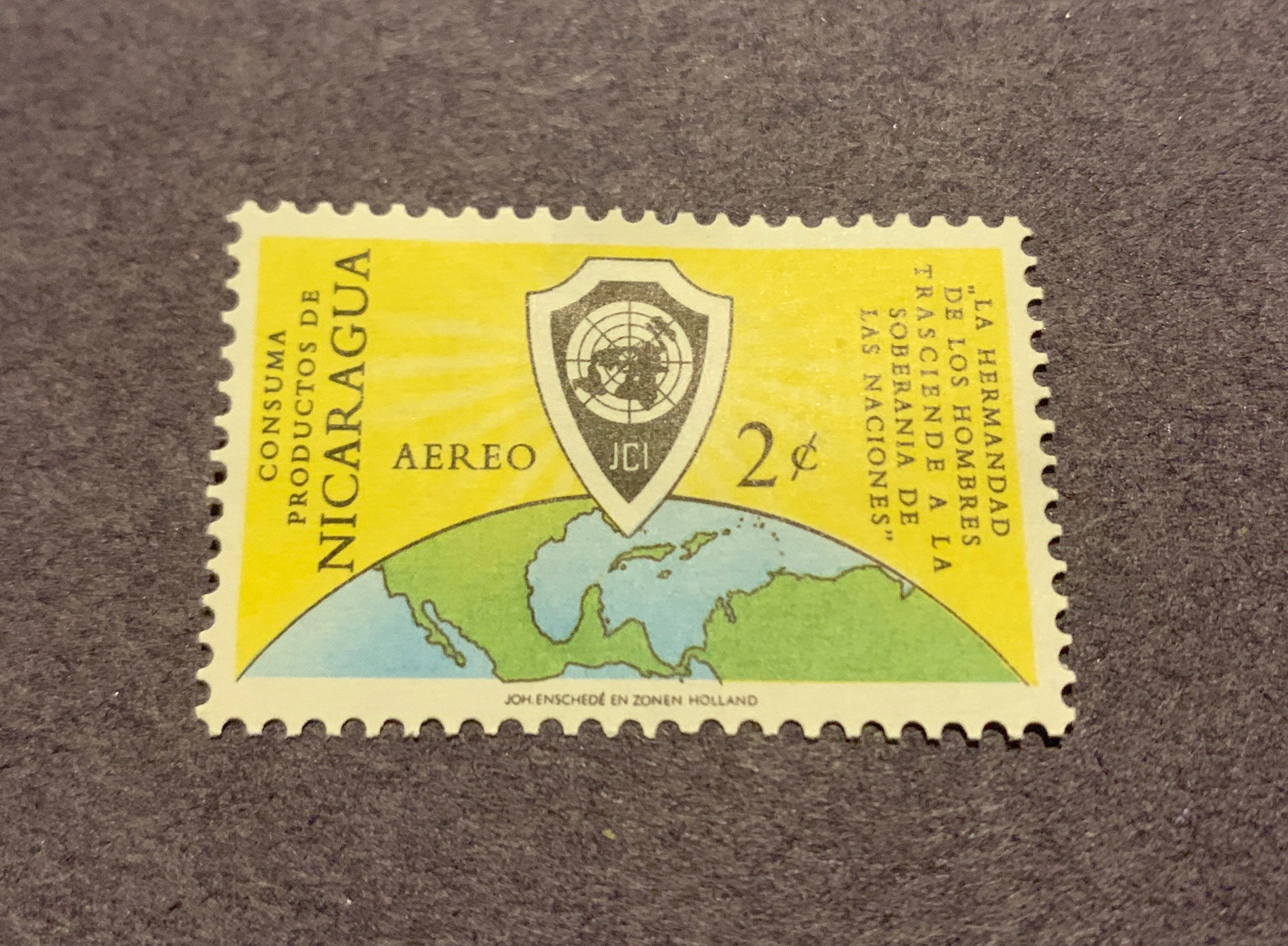 Vintage Nicaragua 2 centavos Consuma Productos Usado Sello Postal ...