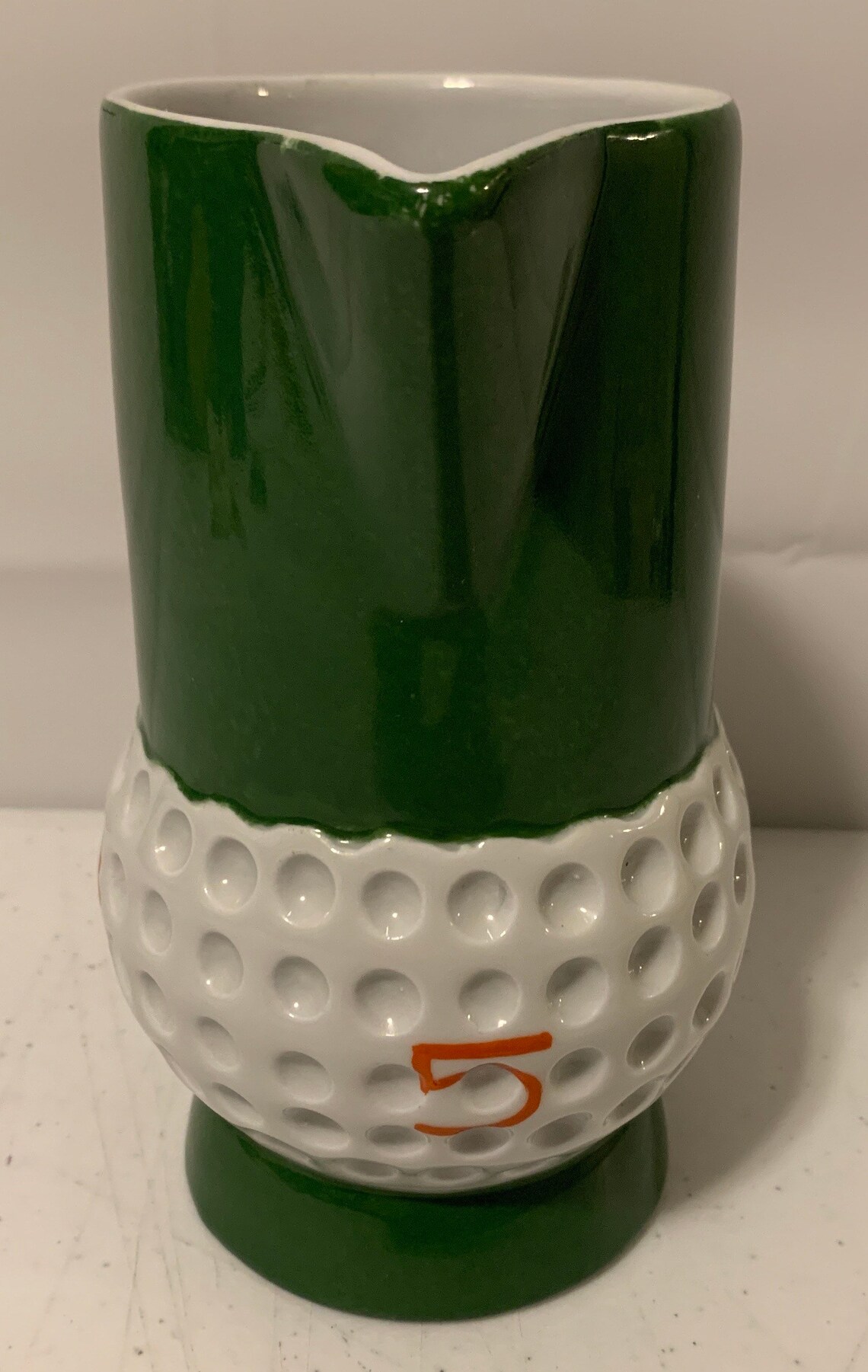 Vintage Green Ceramic No 5 Golf Ball Small Pitcher PP6894/3467 - Etsy