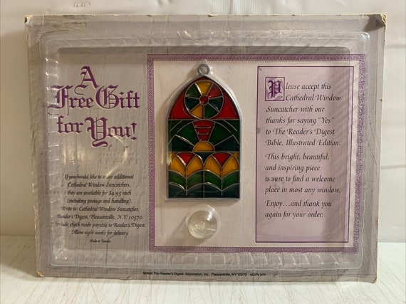 Vintage Cathedral Window Suncatcher 1995 Brand New From - Etsy