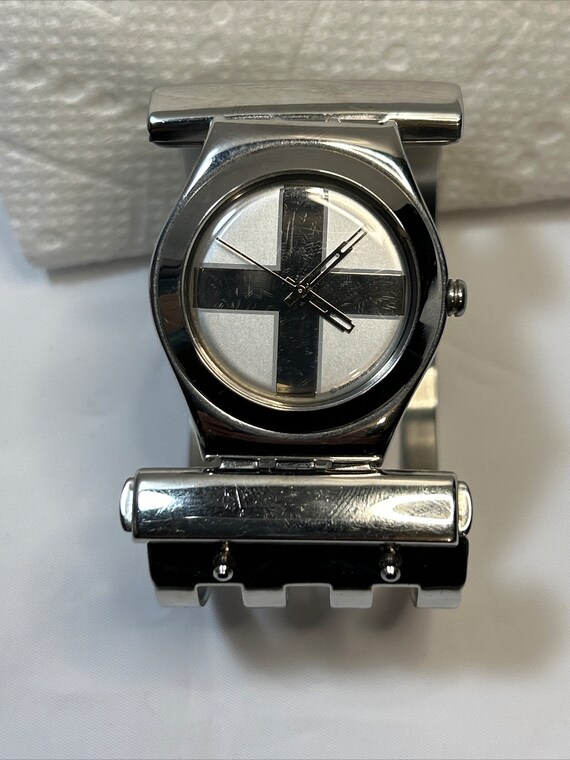 Swatch Irony AG 2001 Cross Dial Bandle Watch Stainles… - Gem