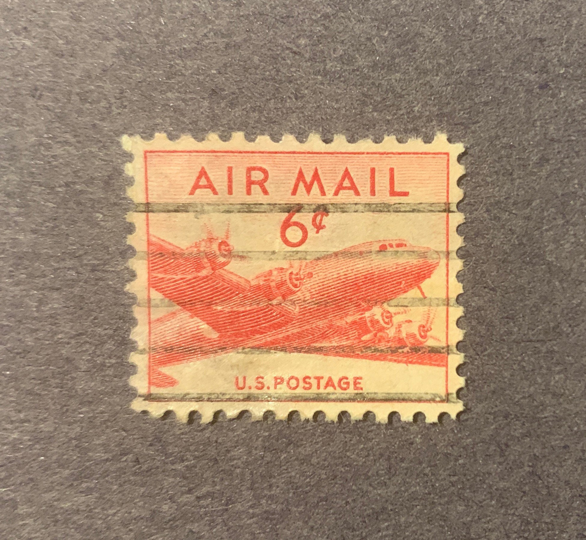 Vintage Used 6 Cent Air Mail Postage Stamp - Etsy