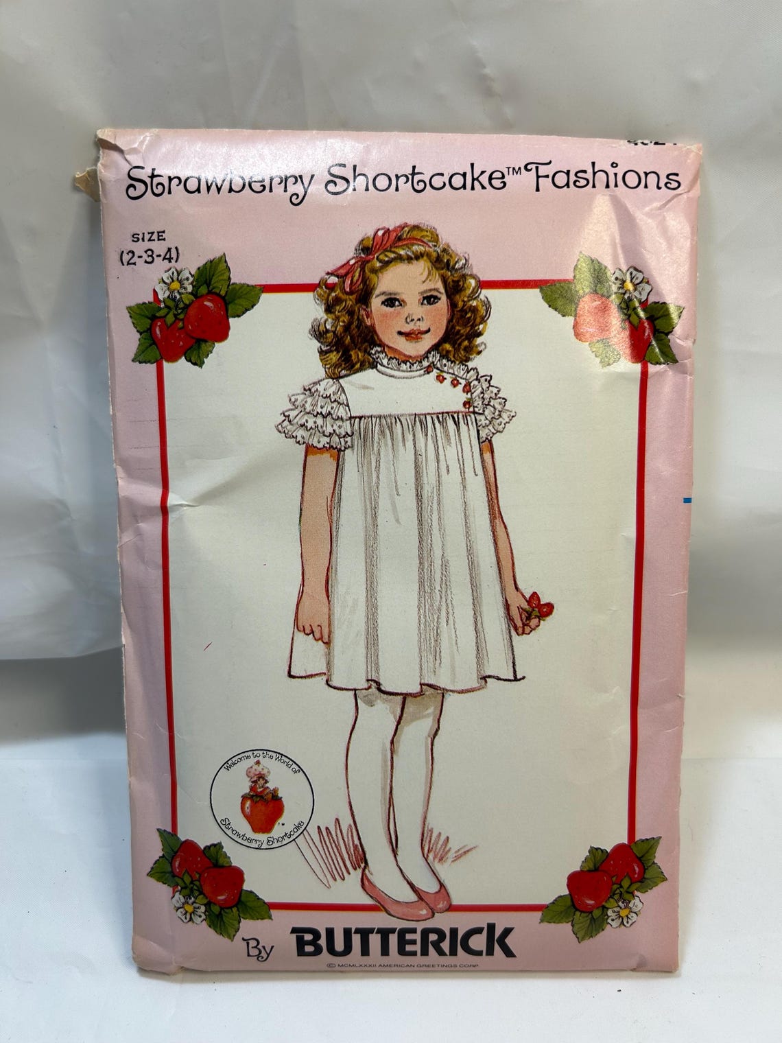Strawberry Shortcake Sewing Pattern Butterick Girls Dress Factory Fold ...