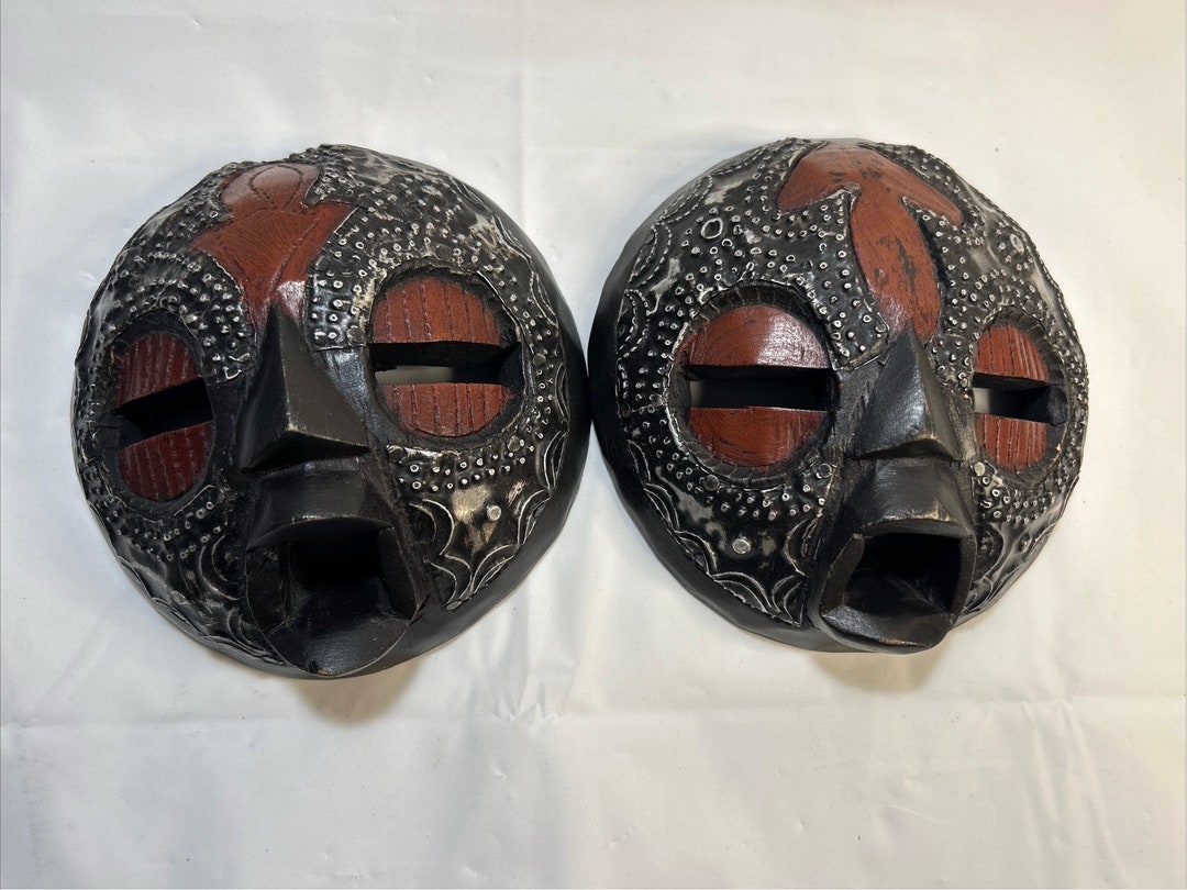 African Mask Lot of 2 Togo West Africa P6 - Etsy